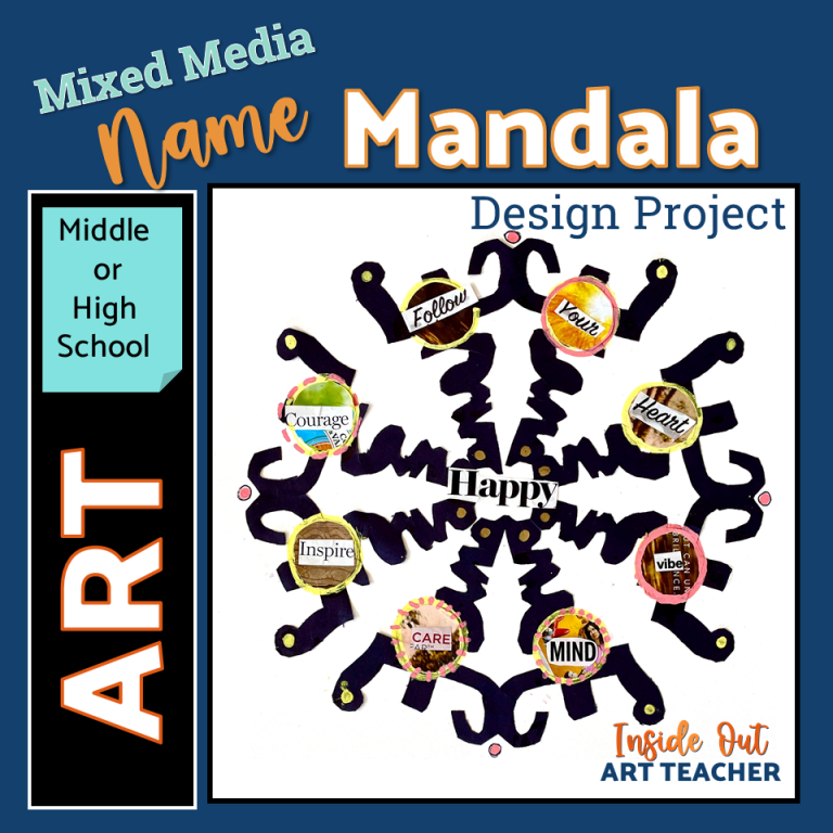 Middle or High School Art: Radial Symmetry Name Design-First Day of ...