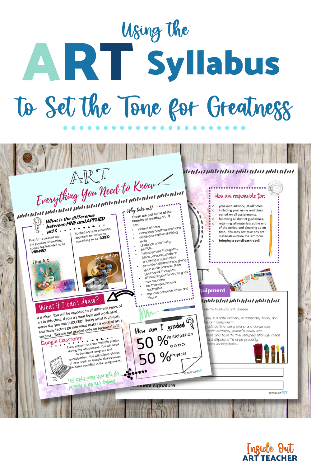 Middle Or High School Art Class Syllabus Ideas And Templates