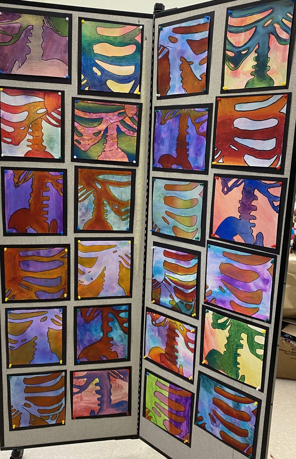 Creative Positive and Negative Space in Art Lesson Using Two Mediums